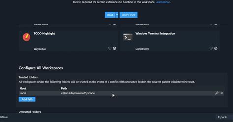 Trusted Workspaces Style Issues · Issue 120946 · Microsoftvscode · Github