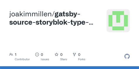 Github Joakimmillengatsby Source Storyblok Type Issue