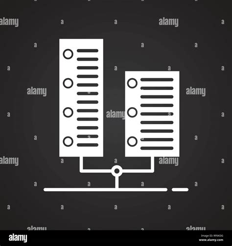 Data Analysys Icon On Black Background For Graphic And Web Design
