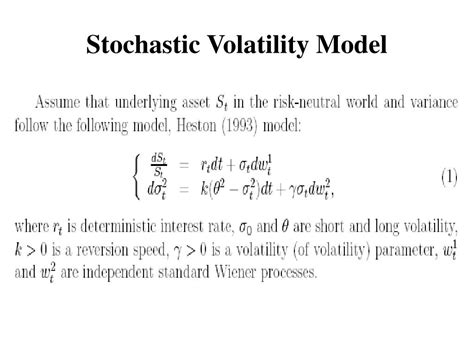 Ppt Modeling Of Variance And Volatility Swaps For Financial Markets With Stochastic Volatility