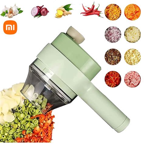 샤오미 다기능 전기 마늘 슬라이서 매셔 고기 분쇄기 고추 야채 크러셔 헬기 무선 핸드 헬드 푸드 프로세서 Aliexpress