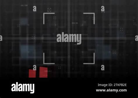 animation of scope scanning over statistical data processing against grey background computer