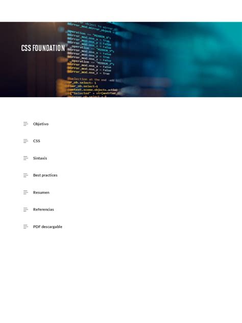 Si385 Lmm Desc Css Foundation V1 Pdf Html Comunicación Escrita
