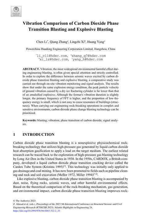 Pdf Vibration Comparison Of Carbon Dioxide Phase Transition Blasting And Explosive Blasting