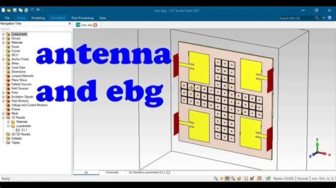 Ebg Based Novel 5g6g Metamaterial Antenna Design Cst Youtube