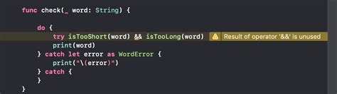 Result Of Operator Is Unused Swift Kutrha