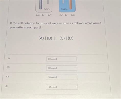Solved Consider The Following Chemical Cell If The Cell
