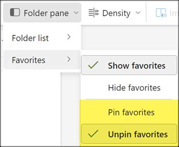 Pin The Favorites Section At The Top In Outlook Topedia Blog