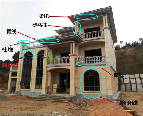 不带罗马柱农村自建房 不做罗马柱的别墅图 不带罗马柱的别墅 大山谷图库
