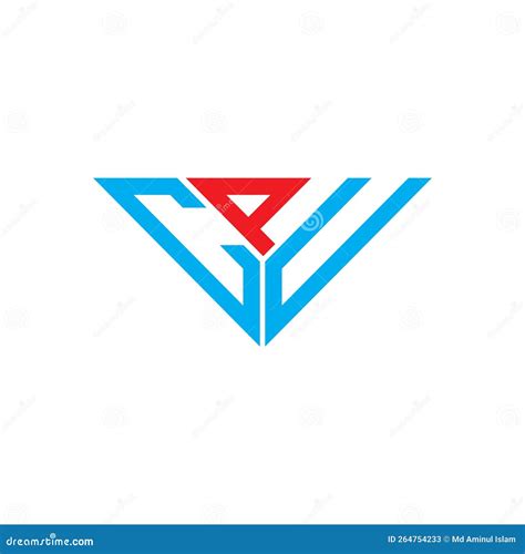 Cpu Letter Logo Creative Design With Vector Graphic Stock Vector