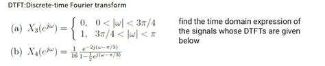 Solved Find The Time Domain Expression Of The Signals Whose Chegg Com