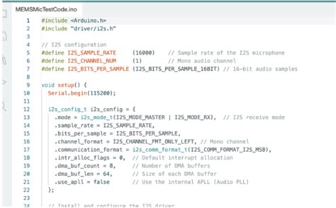 I2S Microphone Input
