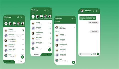 Whatsapp UI Recreation With New Look On Behance