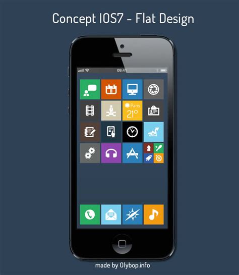 Concept IOS 7 Flat Design Olybop