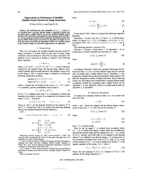 Pdf Improvement On Performance Of Modified Hopfield Neural Network