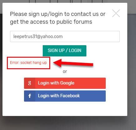 Login Error Socket Hang Up Mobirise Forums