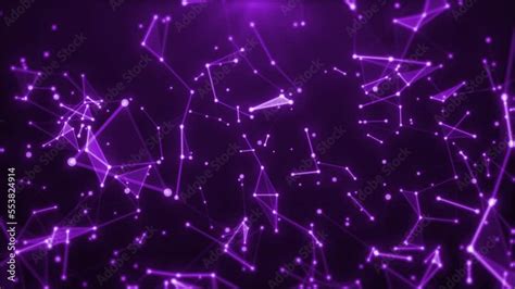 Digital Plexus Network Connection Loop Animation Background Purple