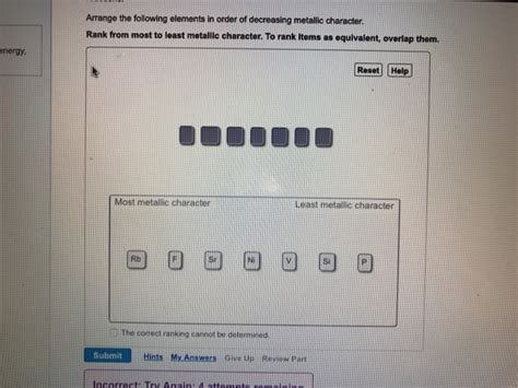 Solved Arrange The Following Elements In Order Of Decreasing