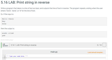 Solved 516 Lab Print String In Reverse Write A Program