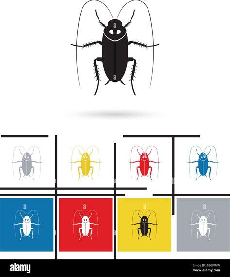 Cockroach Icon Or Cockroach Sign Vector Cockroach Pictogram Or