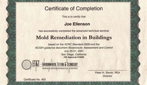 Mold Certifications Restoration Professionals