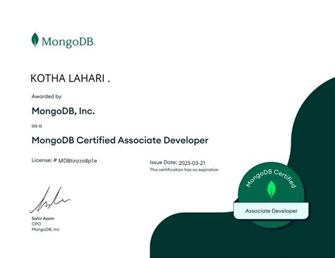 mongodb certification datascience nosql databasedevelopment careeradvancement