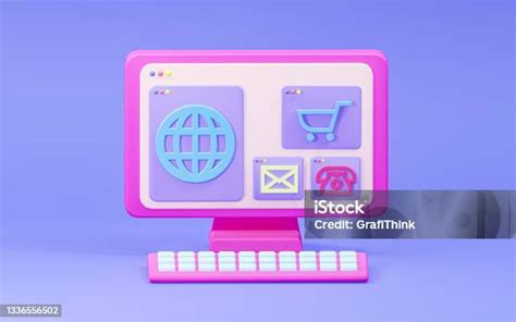 온라인 쇼핑 웹 사이트 또는 모바일 응용 프로그램에 온라인 스토어 배경 디지털 마케팅 숍 컨셉 3d 일러스트 쇼핑 카트에 대한 스톡 사진 및 기타 이미지 Istock