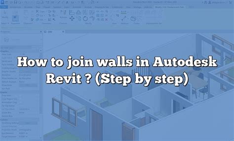 How To Join Walls In Autodesk Revit Step By Step Caddikt