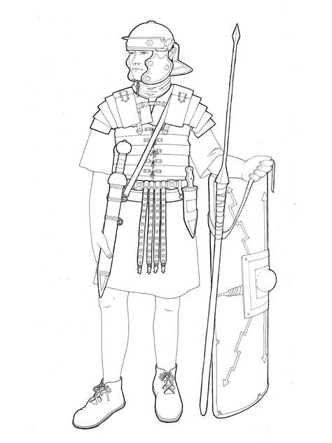 Roman Soldier Armor Labeled