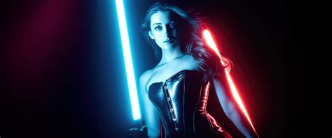 3440x1440 Female Jedi Lightsaber Girl Cosplay Ultrawide Quad Hd 1440p