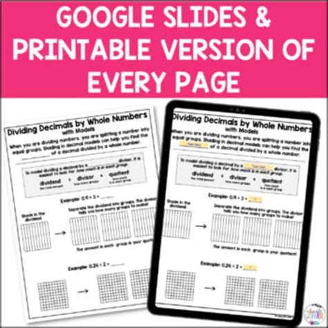 Dividing Decimals Guided Math Notes Grids Models Algorithm Interactive