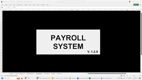 Microsoft Excel Based Payroll Management System Developed Using Excel