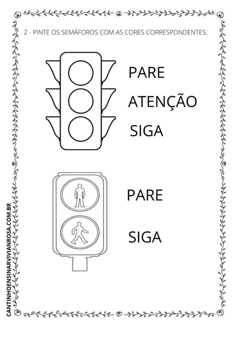 Atividades Sobre O Tr Nsito Para Imprimir Cantinho Ensinar