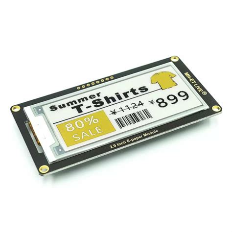 Probots 29inch E Paper E Ink Display Module 296×128 Black For Arduino Uno Stm32 Raspberry Pi