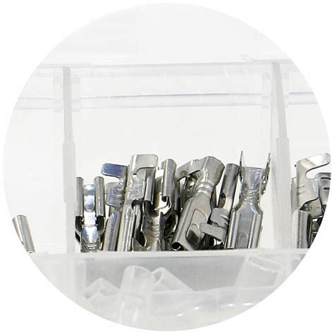 120pcs 28 48 63 삽입 플러그 스프링 피복 와이어 터미널 커넥터 냉간 압착 터미널 05 25mm2 커넥터