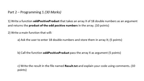 Solved Part 2 Programming 1 30 Marks 1 Write A Function