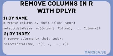 How To Remove A Column In R Using Dplyr By Name And Index