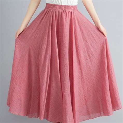 셀럽하우스 여름 스타일리시한 와이드 간절기 스커트 롱 거즈 봄 여성 치마