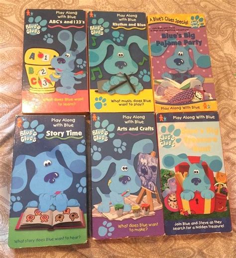 Blues Clues Lot Of 6 Vhs Tapes Abcs And 123s Letters And