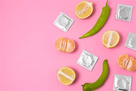 Premium Photo Abstract Sexual Health Arrangement With Food
