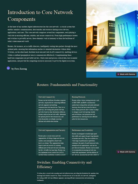 Introduction To Core Network Components Pdf Computer Network