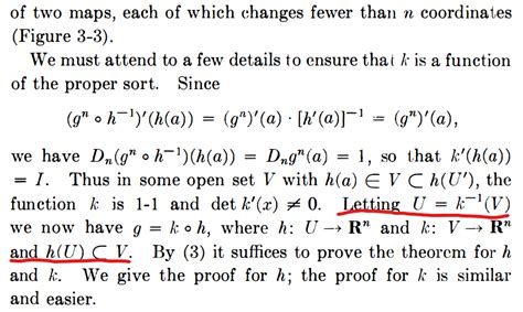 Real Analysis Error In Spivaks Calculus On Manifolds Construction Of Function Composition