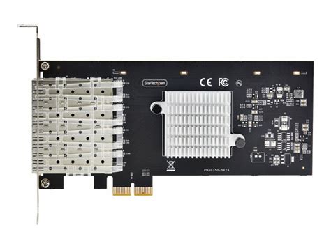 StarTech Com 4 Port GbE SFP Network Card PCIe 2 0 X2 Intel I350 AM4 4x 1GbE Controller
