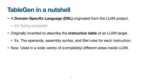 How To Write A Tablegen Backend Pdf Programming Languages Computing