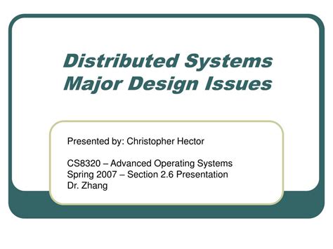 Ppt Distributed Systems Major Design Issues Powerpoint Presentation Free Download Id1223960