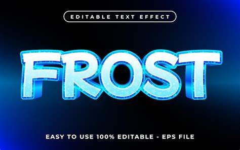 Premium Vector Frost 3d Text Effect Editable Text Fot Template Headline