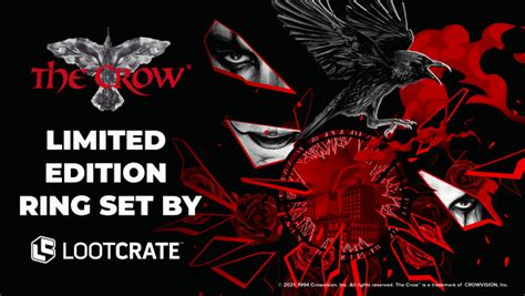 Loot Crate Limited Edition The Crow Ring Set Available Now Hello