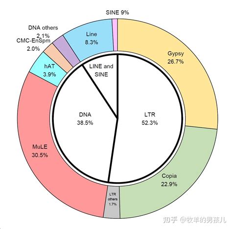跟着nature Plants学作图：r语言ggforce做甜甜圈饼图展示基因组中转座子的比例 知乎