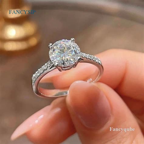 Fancy แหวนหมั้น ประดับเพทาย ทรงวงรี สีขาว คุณภาพสูง เครื่องประดับ สําหรับผู้หญิง Shopee Thailand
