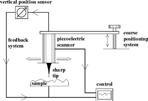 The Basic Elements Of An Atomic Force Microscope Download Scientific Diagram